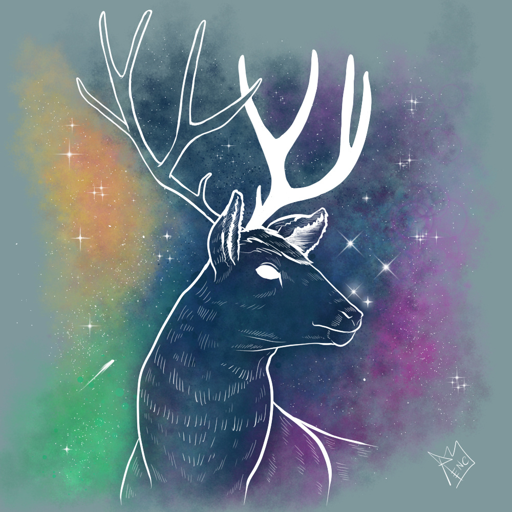 Space Deer by Rachel Camacho-McKee on Dribbble