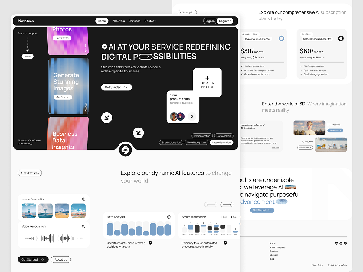 AI SaaS Website Design by Awsmd on Dribbble
