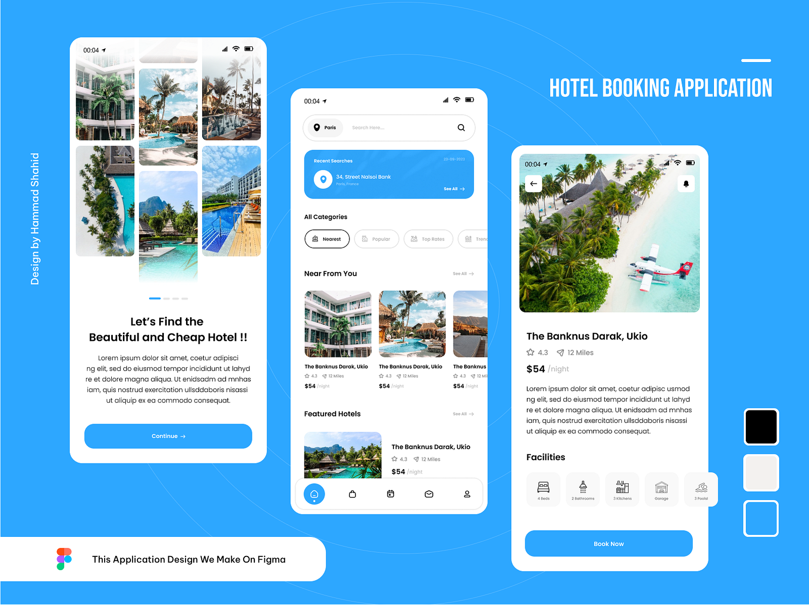 Hotel Booking Application Design by Hammad Shahid on Dribbble