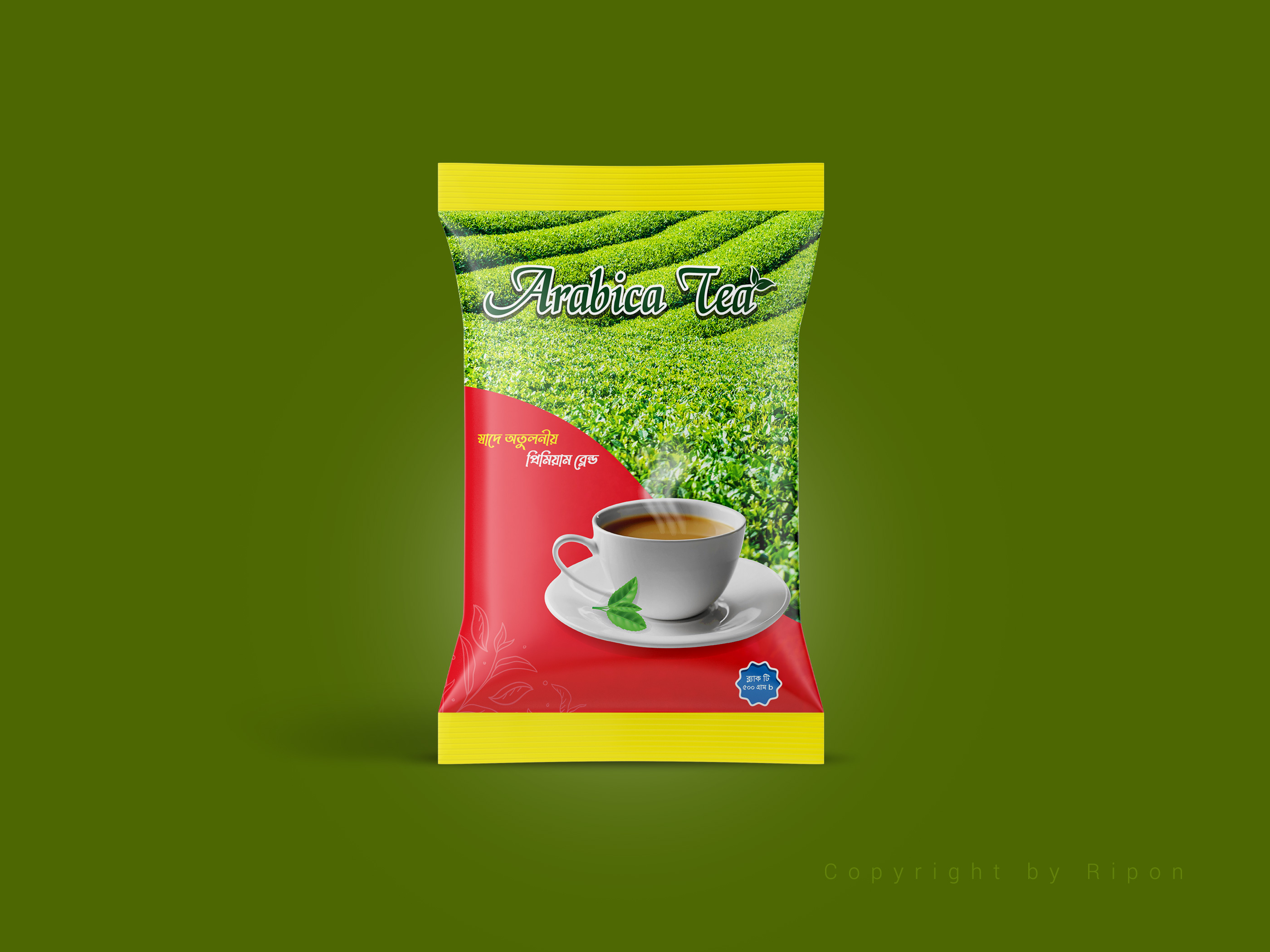 Tea Packaging Design (Tea Pouch Design) by Md. Ripon Miah on Dribbble