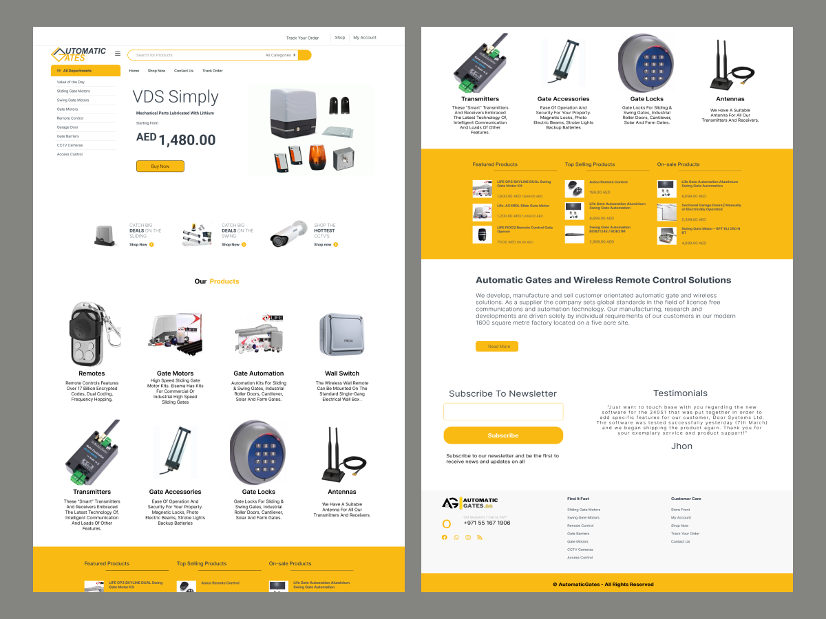 Automatic Gates Website by uxwaqar on Dribbble