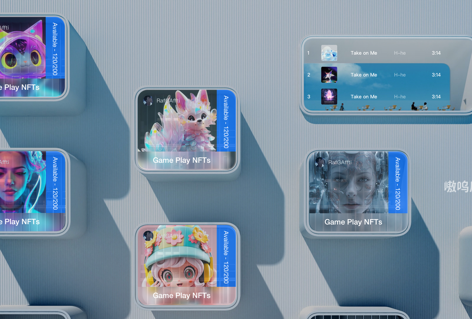 Apple VR original UI design, spatial UI by 嗷呜 on Dribbble