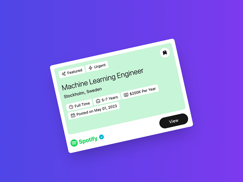 Browse thousands of Job Card UI images for design inspiration | Dribbble