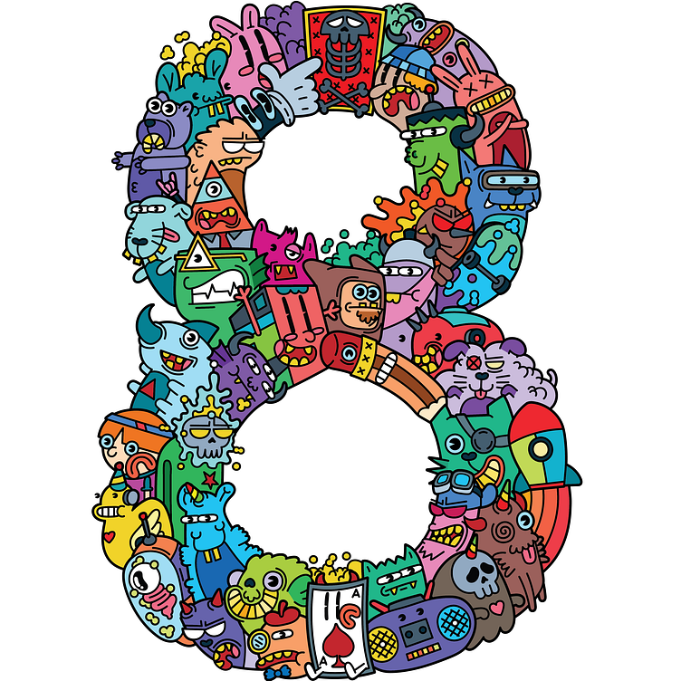 Eight doodles by Rifal Diansyah Nurachman on Dribbble