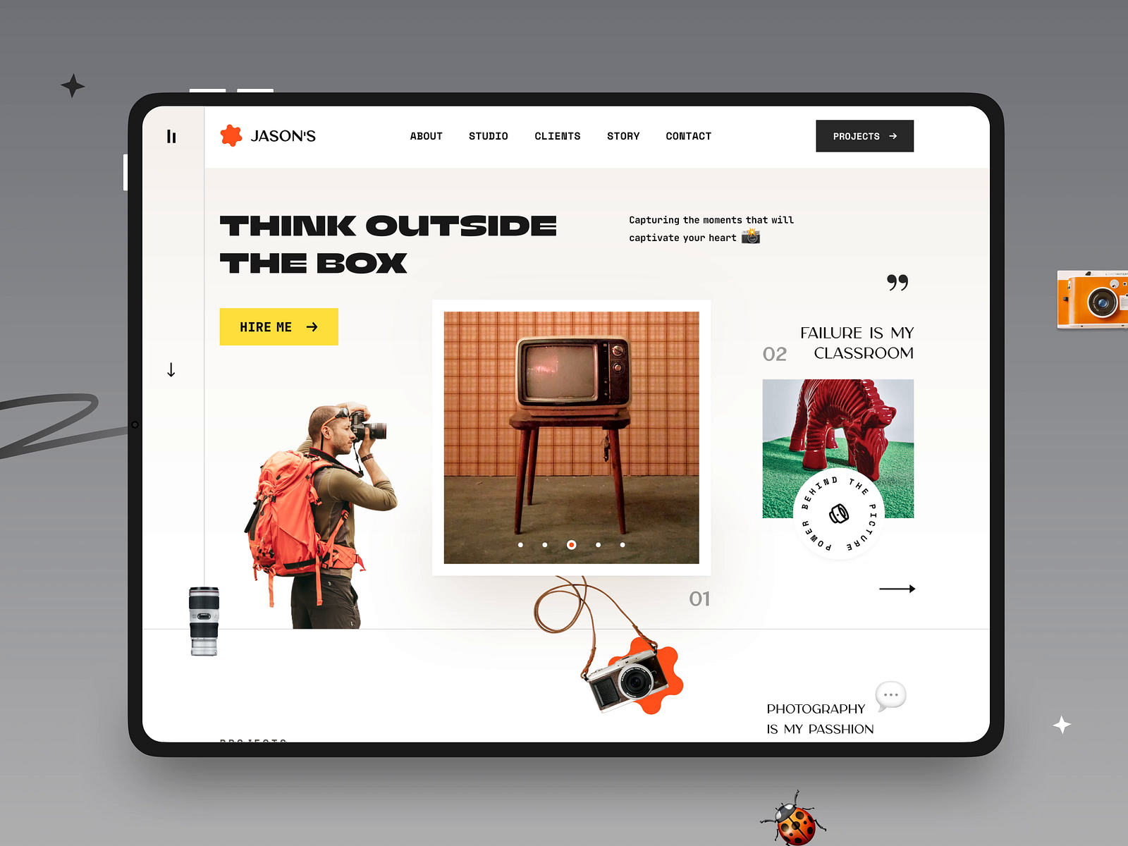 Photographer Portfolio Website(Animation) by Farzan Faruk for Rylic ...