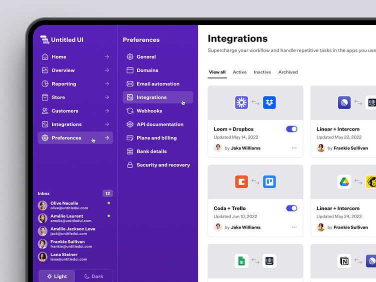 Dual-tier sidebar navigation — Untitled UI by Jordan Hughes® on Dribbble Dual-tier sidebar navigation — Untitled UI by Jordan Hughes® on Dribbble