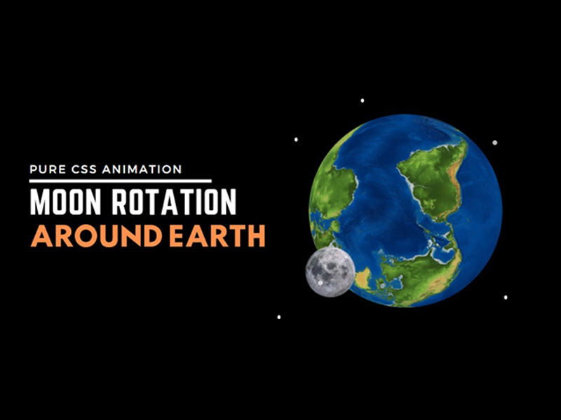 Moon Rotating around Earth CSS Animation by divinectorweb on Dribbble