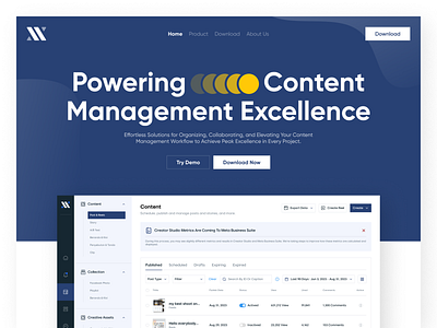 Landingpage ~ Content Management by Ahmad Maulana on Dribbble