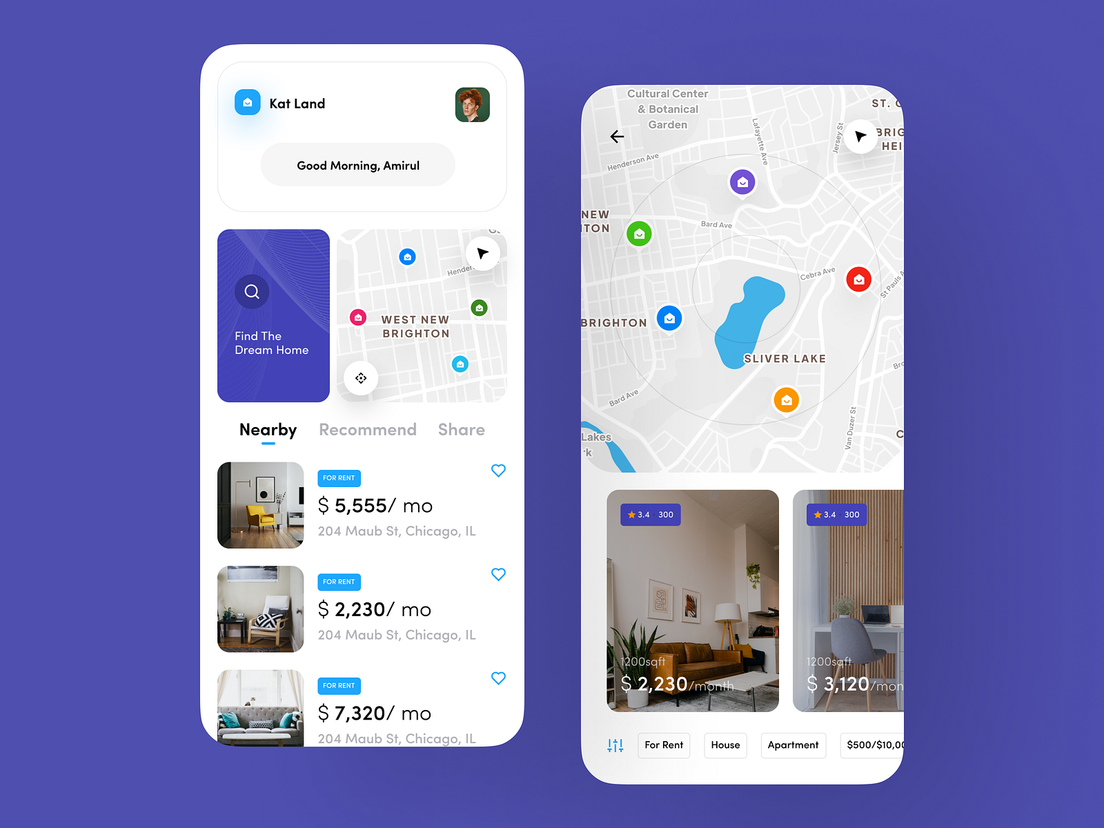 Real Estate App UI by Amirul islam for Piqo Studio on Dribbble