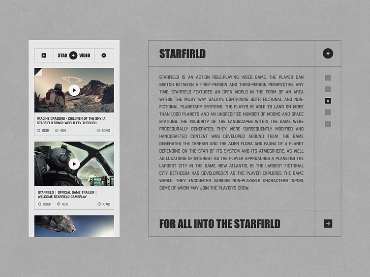 Starfield mobile app by YueYue on Dribbble