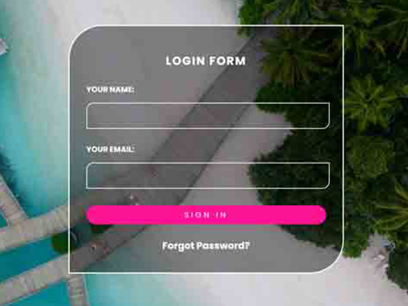 Transparent Login Form using HTML CSS by codingflicks on Dribbble