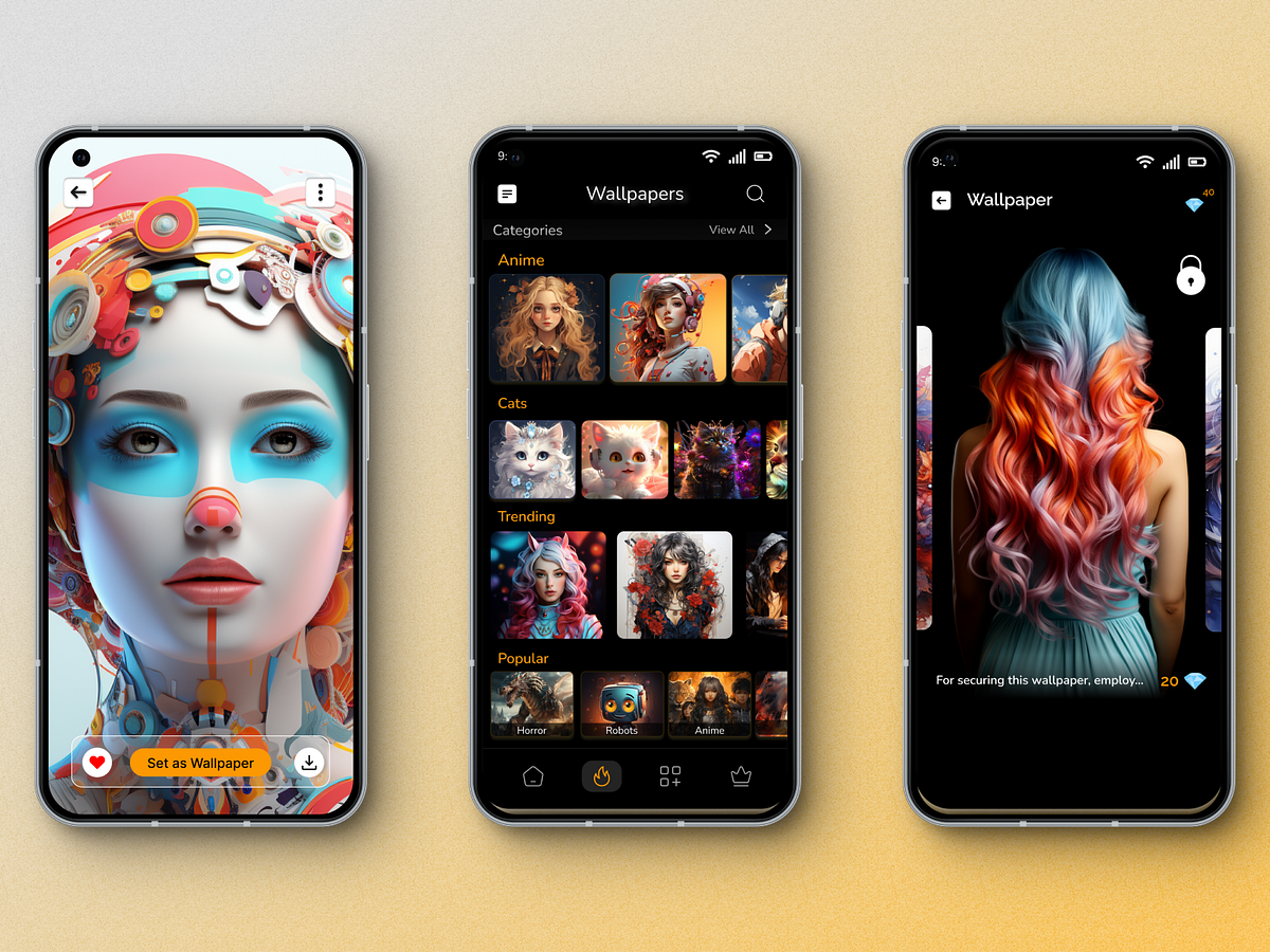 Wallpaper App UI designs, themes, templates and downloadable graphic ... Wallpaper App UI designs, themes, templates and downloadable graphic ...