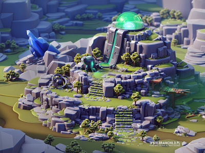3D Modeling & Rendering - LOWPOLY ENVIRONMENT in BLENDER by Rafał ...