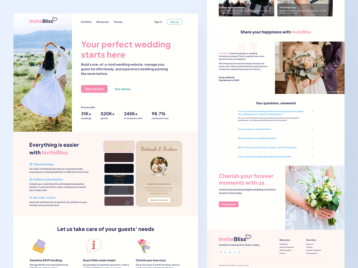 InviteBliss - Online Wedding Invitation Landing Page by Albertus ...