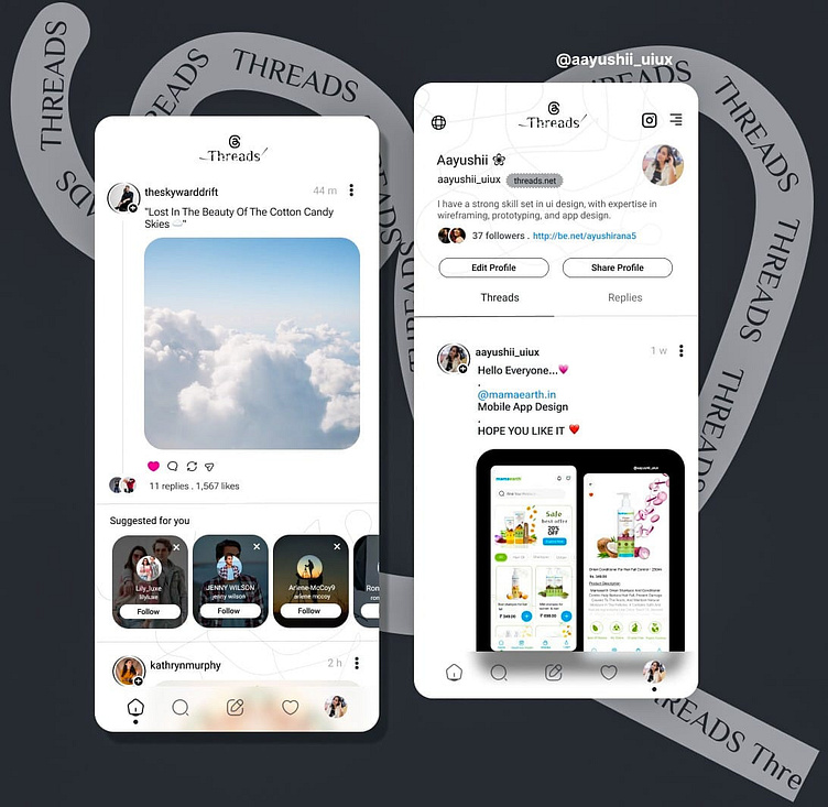 Threads ( Redesigning) Mobile App by Ayushi Rana on Dribbble