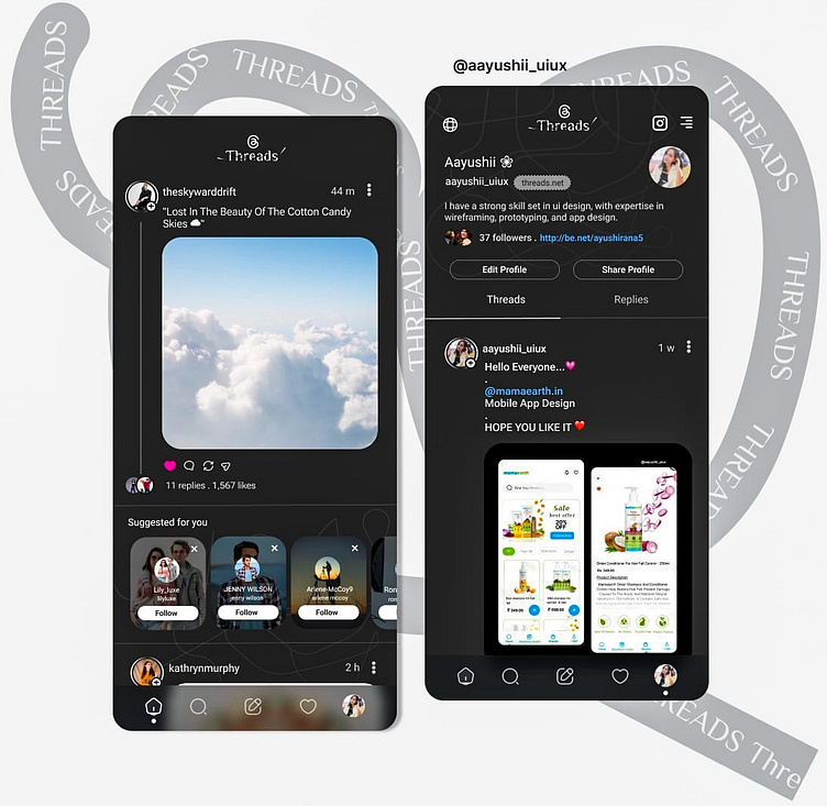 Threads ( Redesigning) Mobile App by Ayushi Rana on Dribbble