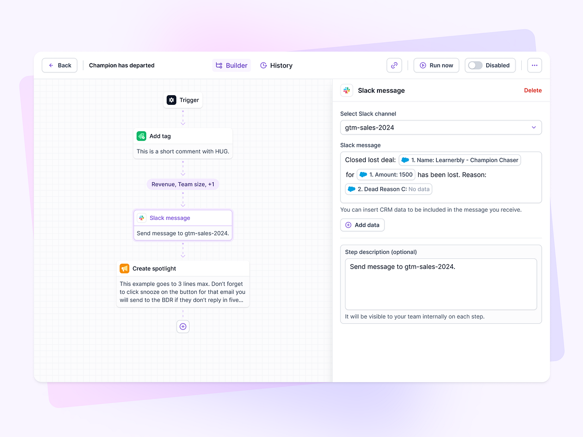 Workflow Slack message by Eugen Eşanu for Lantern on Dribbble