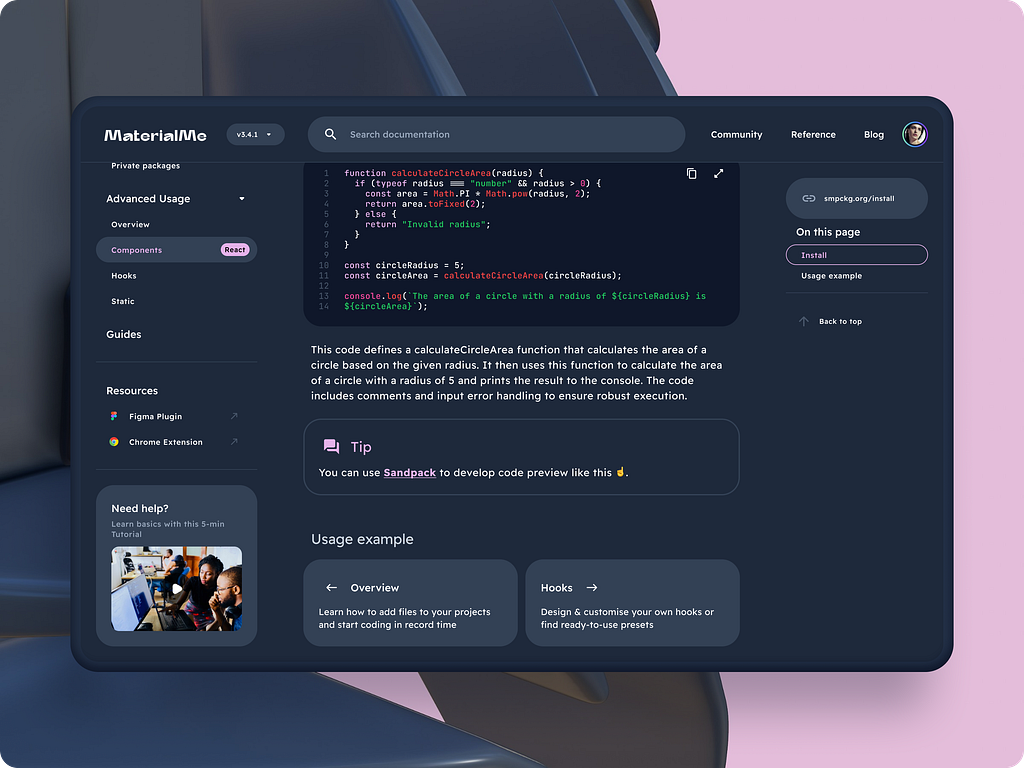 API / Documentation • Material You (m3) • Design system by F e l i ︎ ...