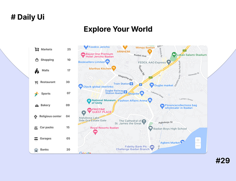 Map UI Design by Olaide Aderoju on Dribbble