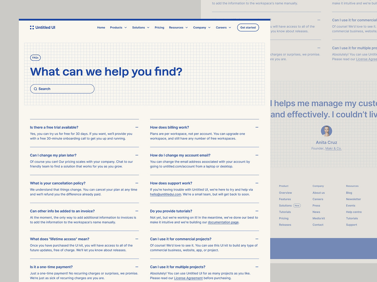 Frequently Asked Questions (FAQs) — Untitled UI by Jordan Hughes® on ...