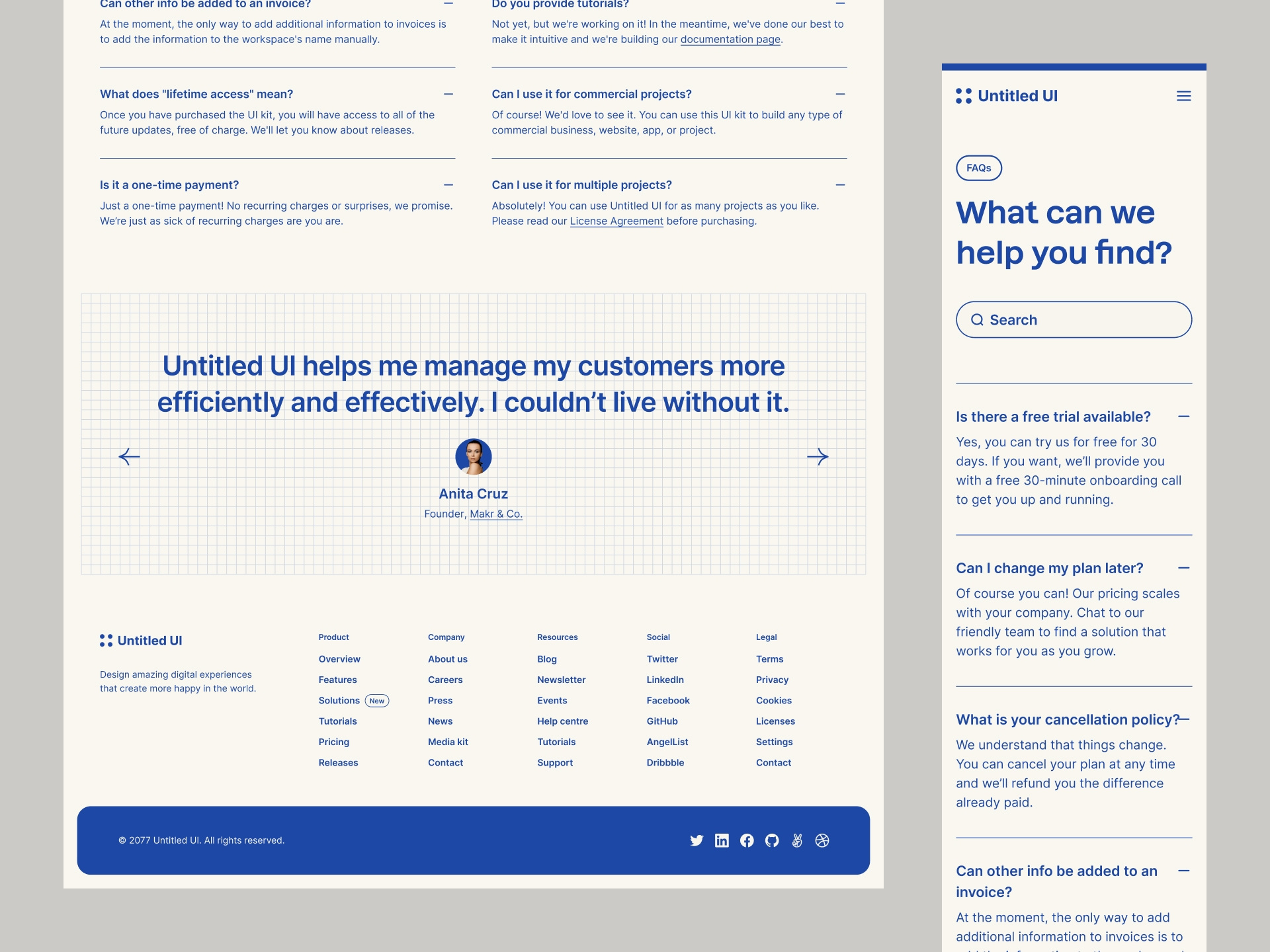 Frequently Asked Questions (FAQs) — Untitled UI by Jordan Hughes® on ...