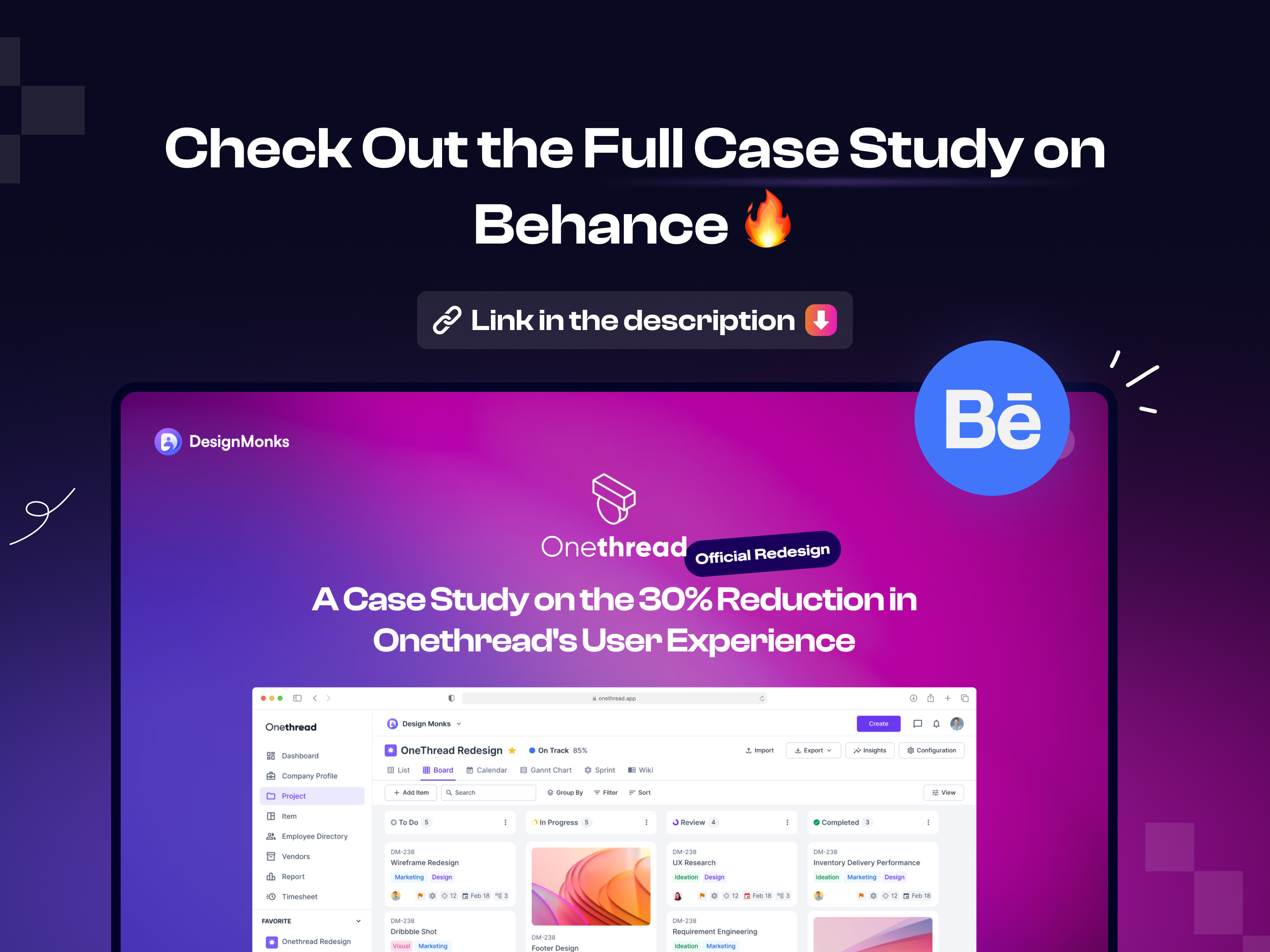 OneThread | Project Management Web App Redesign by Design Monks - UX UI | Web Design | Web ...
