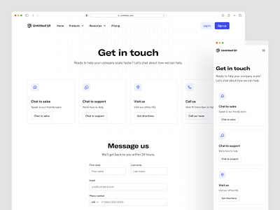 Get in touch — Untitled UI by Jordan Hughes® on Dribbble
