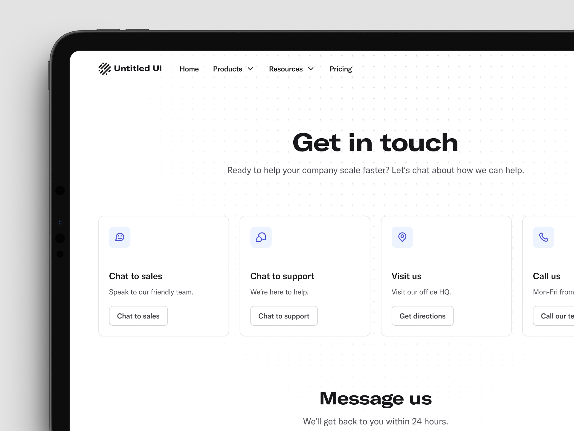 Get in touch — Untitled UI by Jordan Hughes® on Dribbble