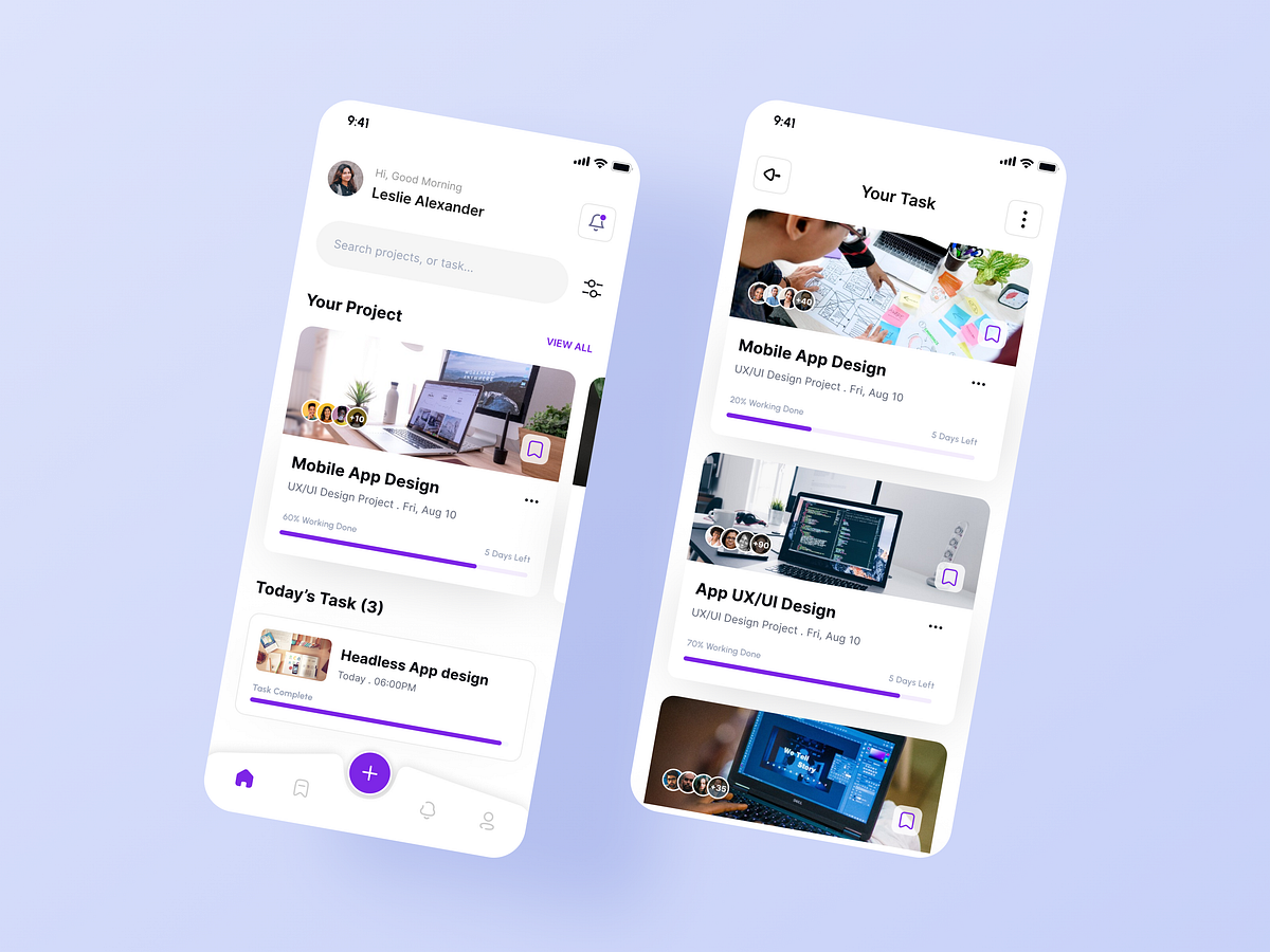 Task & Project Management App by Jit Banik on Dribbble