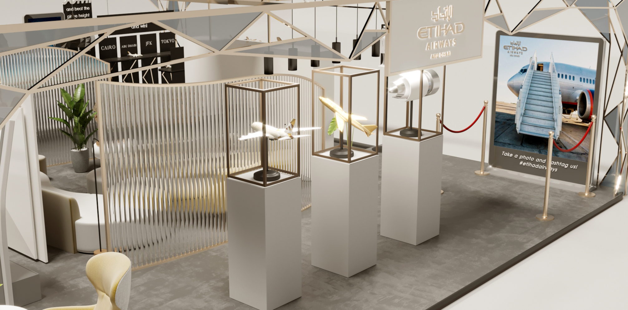 Etihad Airways Booth by 56Mar on Dribbble