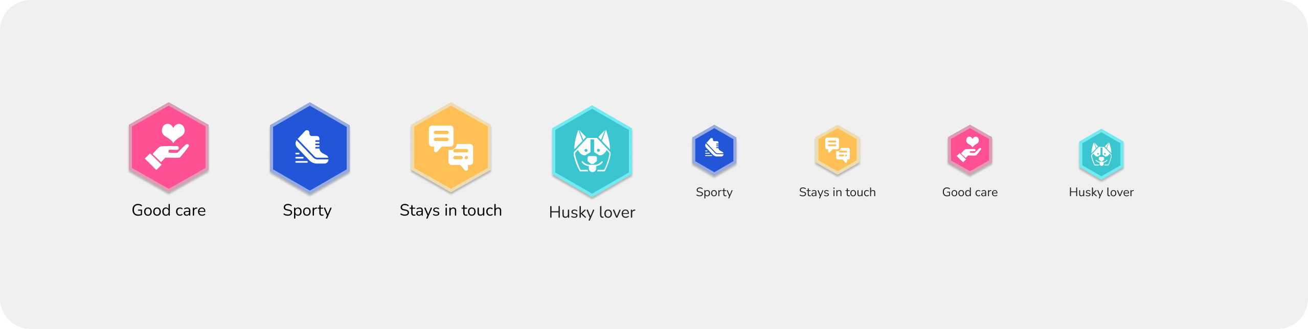 UI - Gamification badges for dog walking app by Benoit Husson on Dribbble