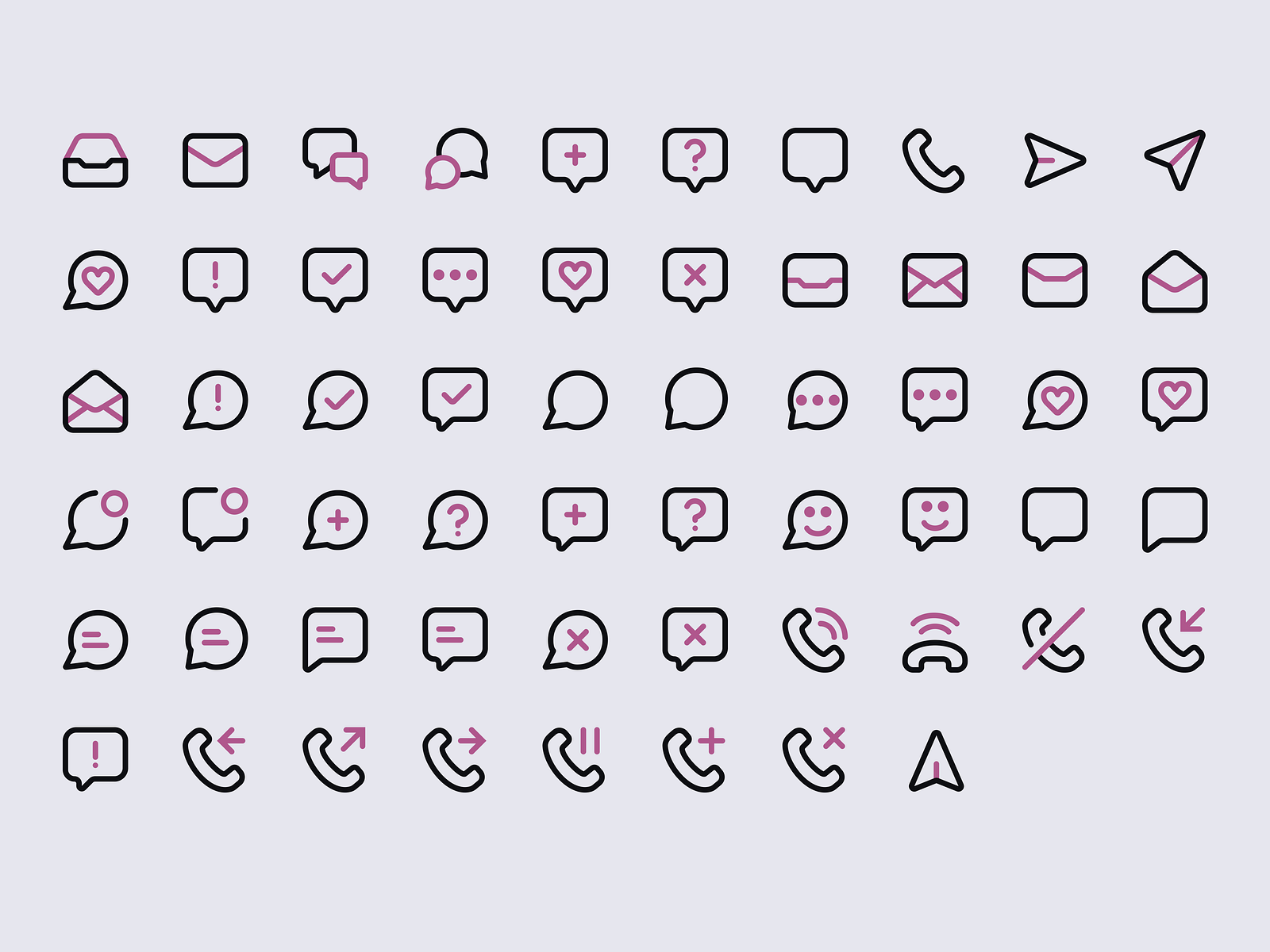 Communication Icon Set by ALDI AMRI YUDISTIRA on Dribbble