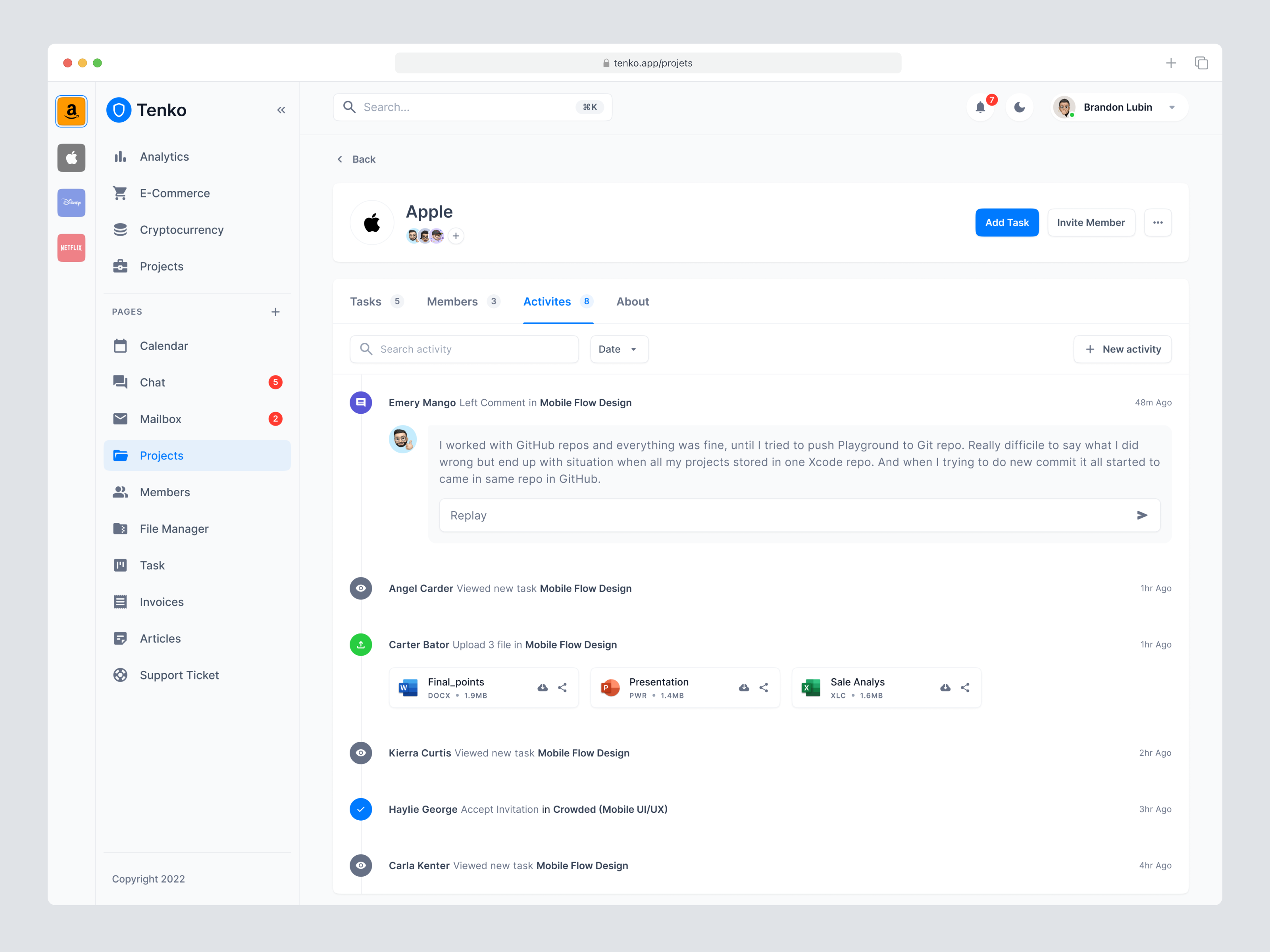 SaaS Project Timeline by Slick on Dribbble