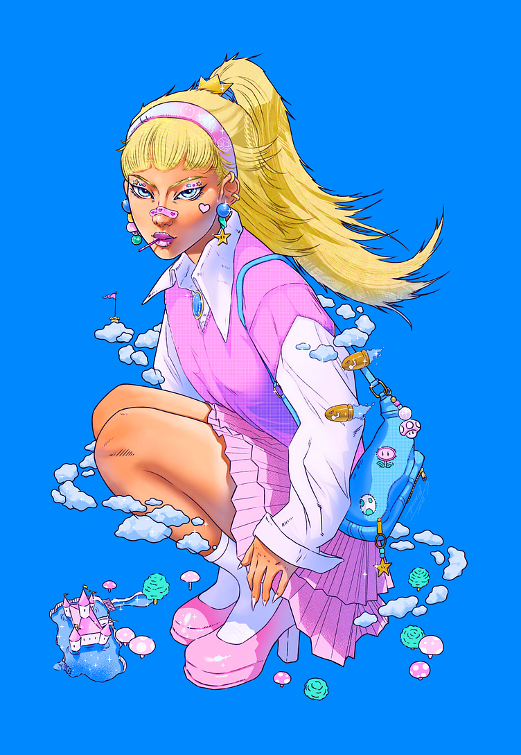 Gaming Princess by Luca Stenzel / Illustration artists on Dribbble