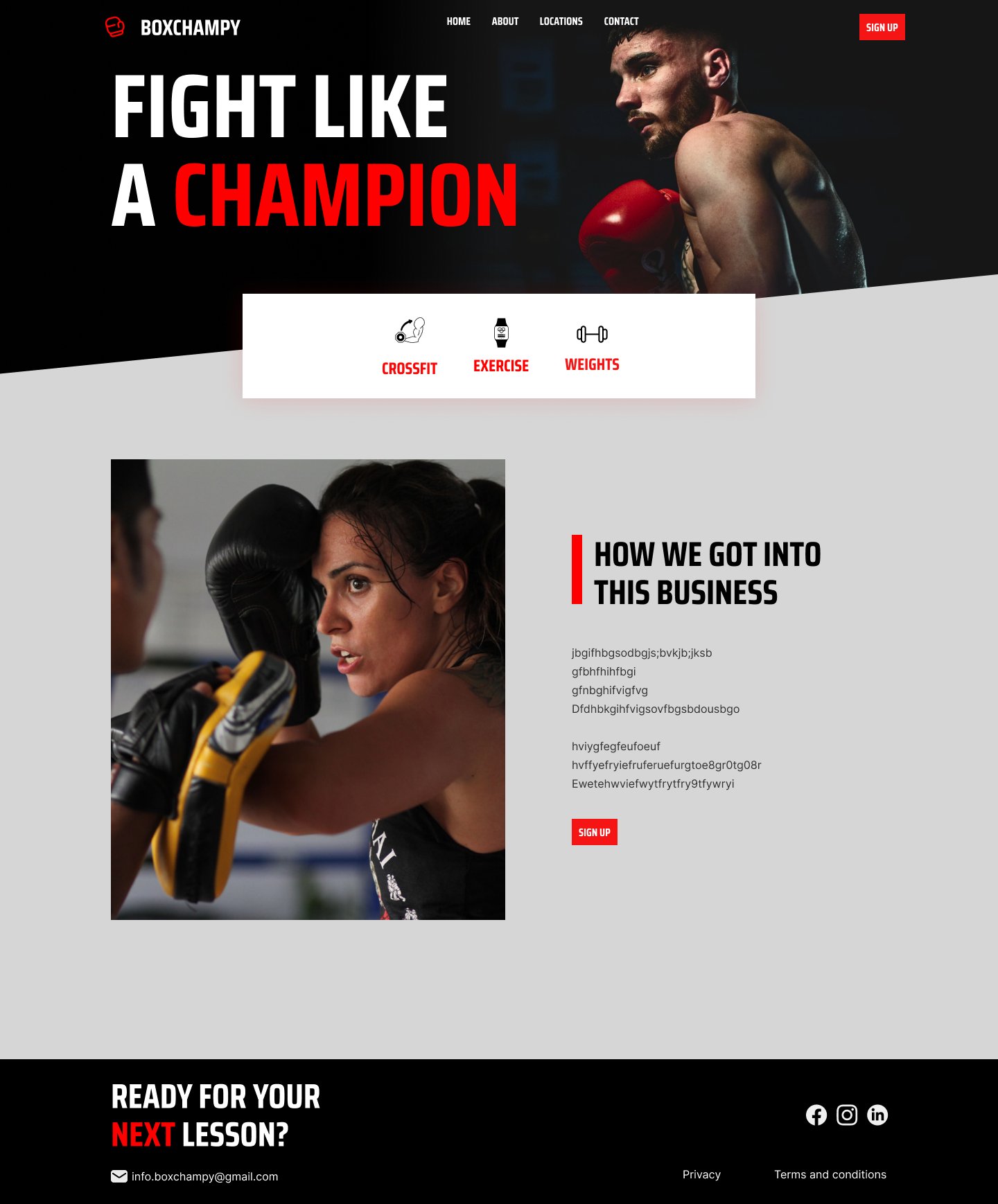 BOXCHAMPY PAGE DESIGN by Josef Kohol on Dribbble