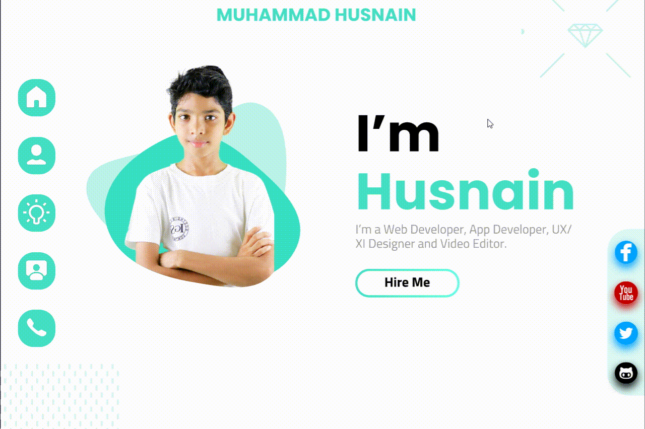 Simple Portfolio by Muhammad Husnain on Dribbble