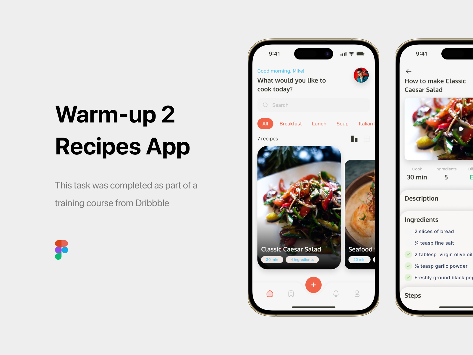 Recipes App By Mike Lesiuk On Dribbble