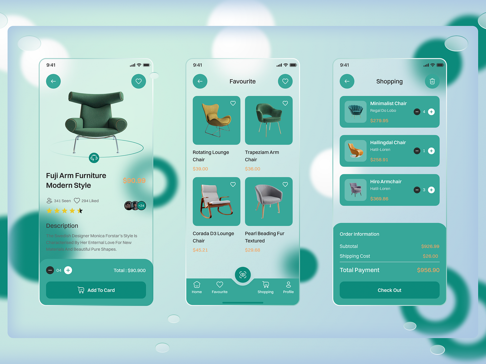 Furniture Modern Style Mobile App UI Design. by Basharat Sultan on Dribbble