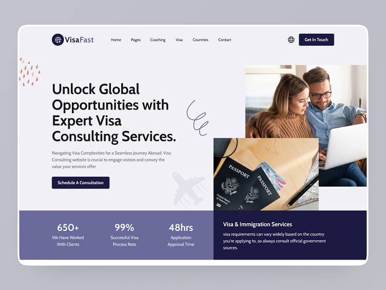 Immigration and Visa Consulting Website by Shagor Ahmed for FleexStudio ...
