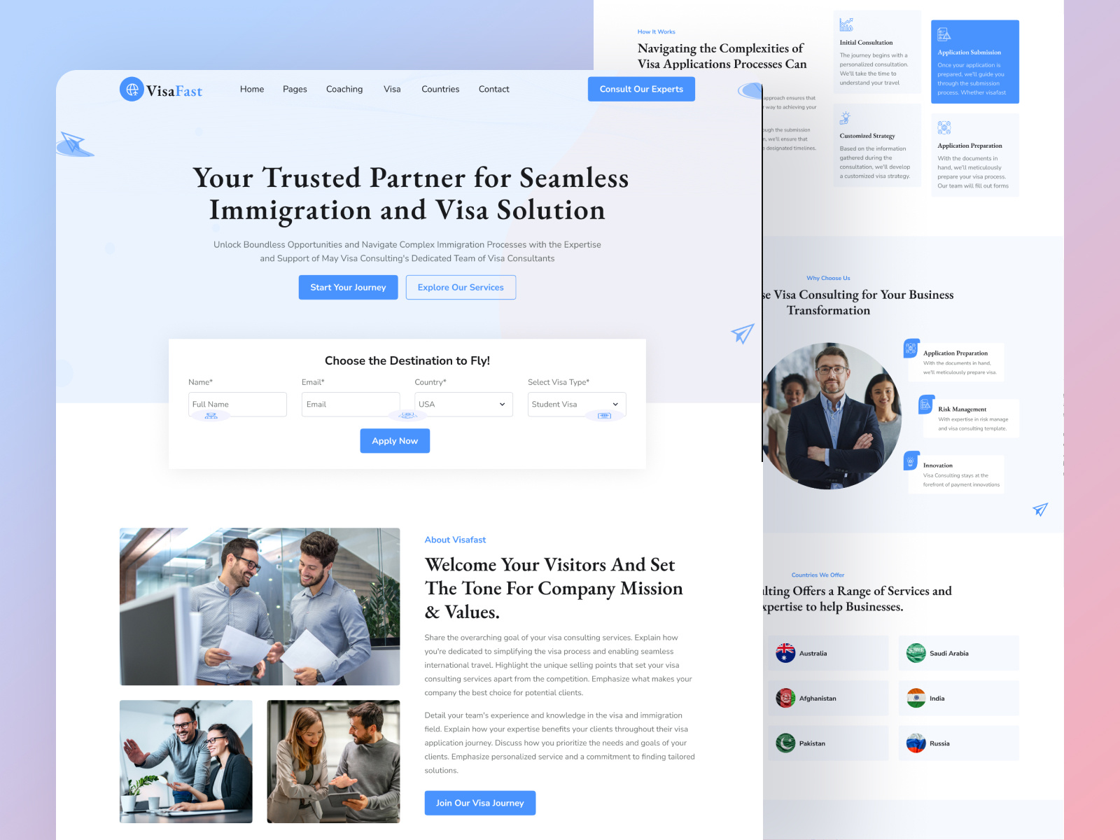 Immigration and Visa Consulting Landing Page by Shagor Ahmed for ...