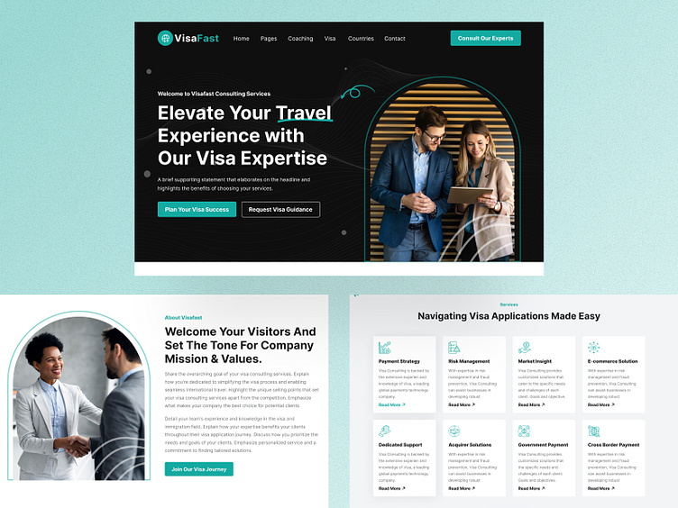 Immigration and Visa Consulting Landing Page by Shagor Ahmed for ...
