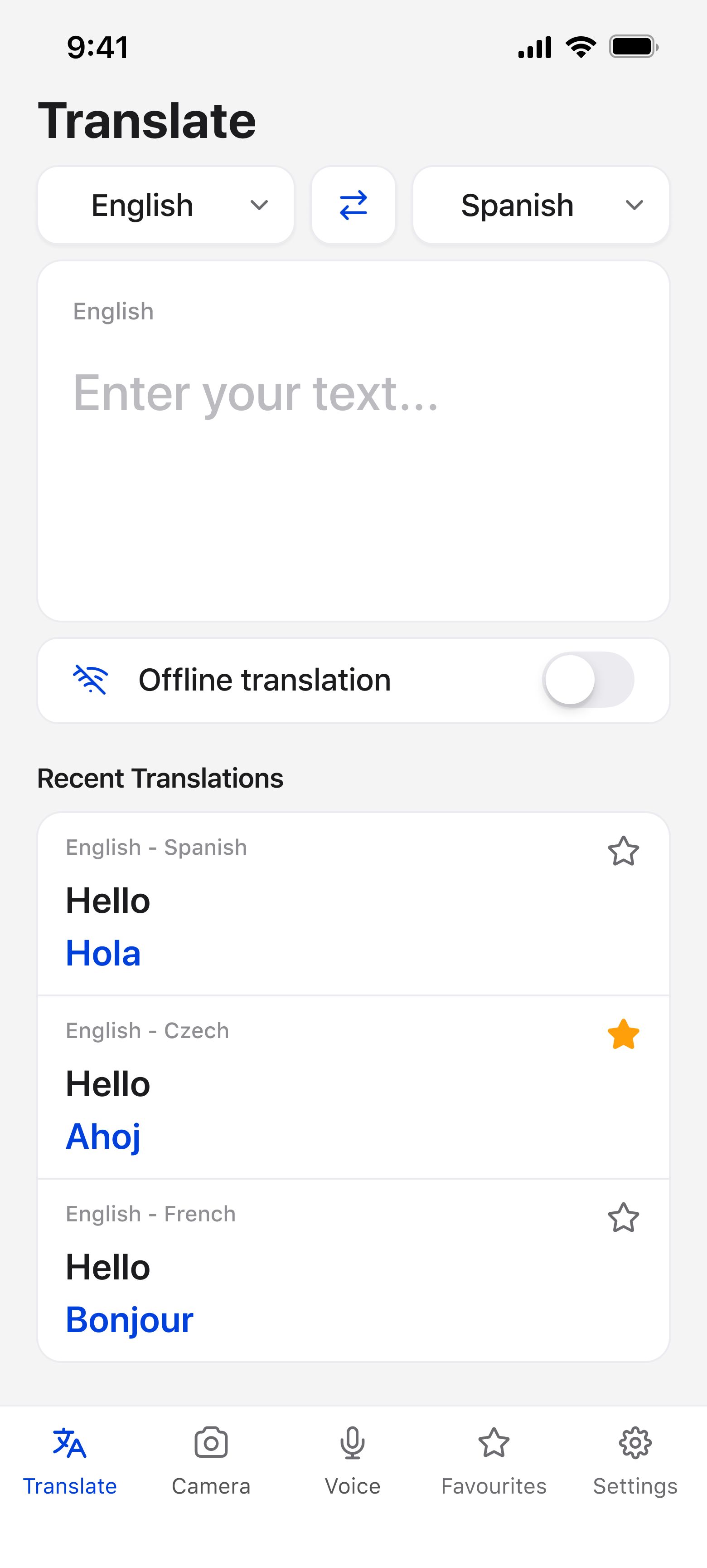 Translator App (Light-Dark Accessibility) by Sam on Dribbble