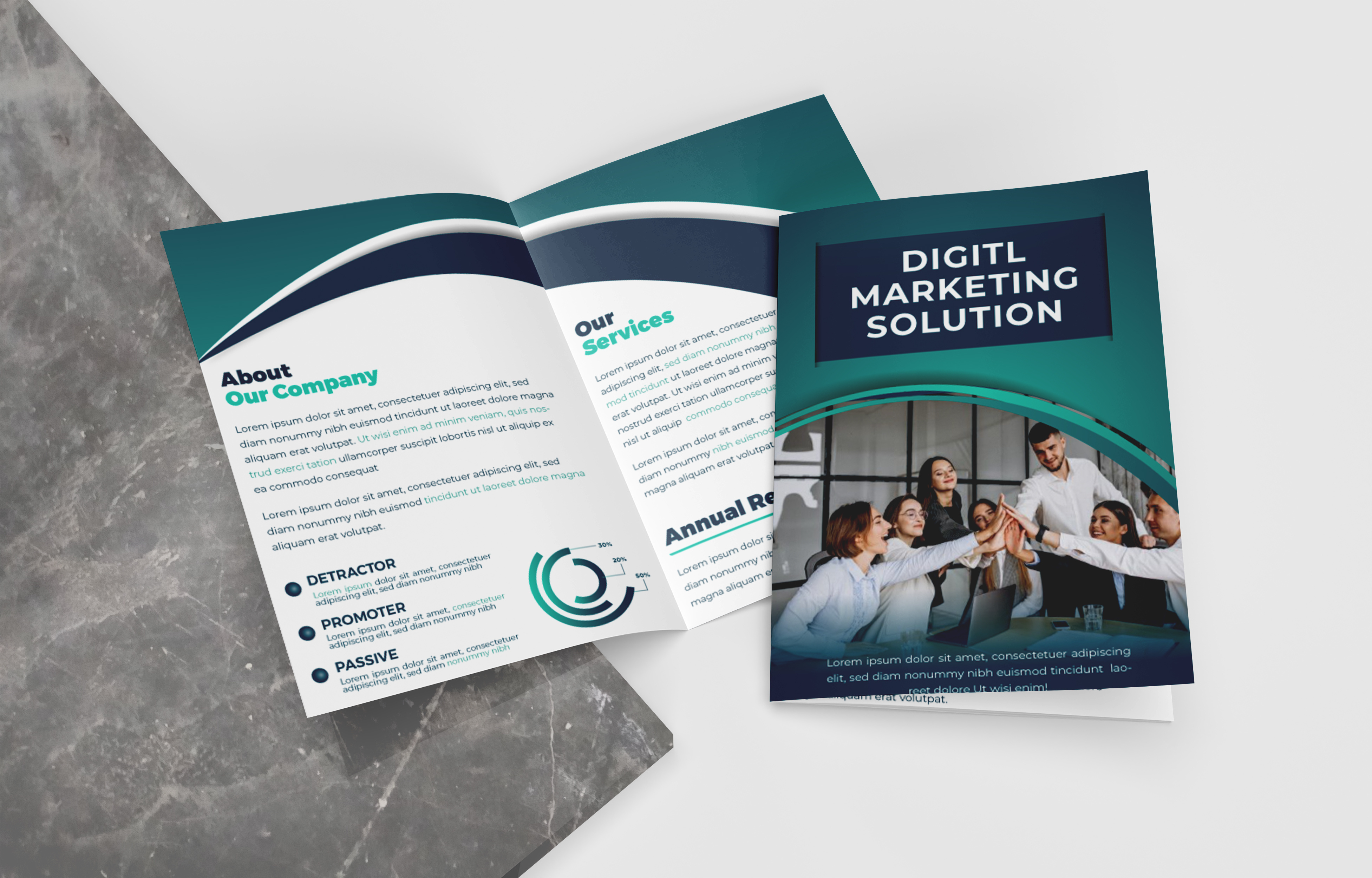 Bi-Fold Brochure Design by Maliha Kanwal on Dribbble
