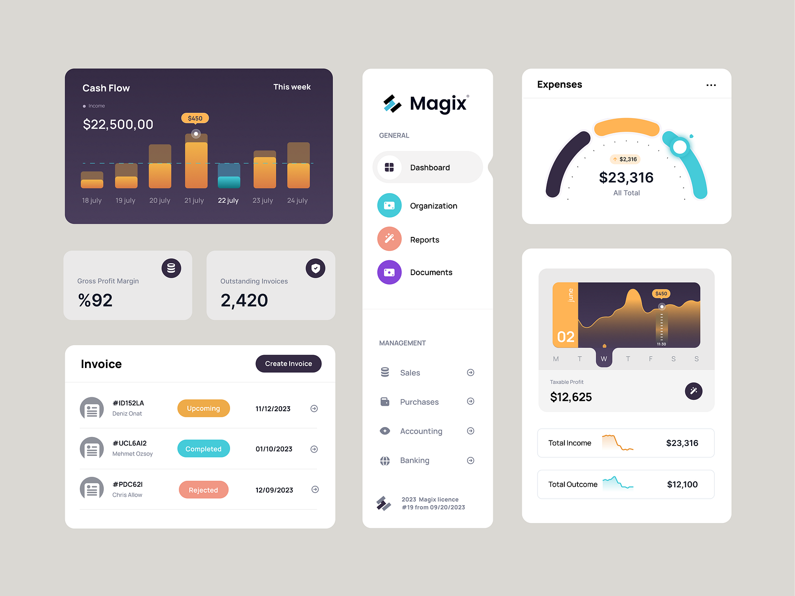Accounting UI by Mehmet Özsoy for Orizon: UI/UX Design Agency on Dribbble