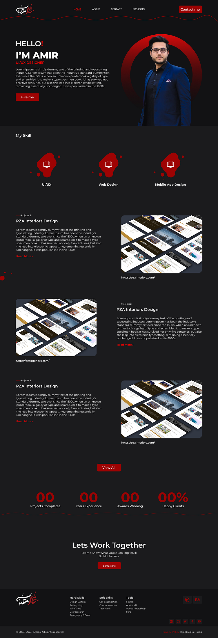 Modren Portfolio Website Ui by Amir Abbas on Dribbble