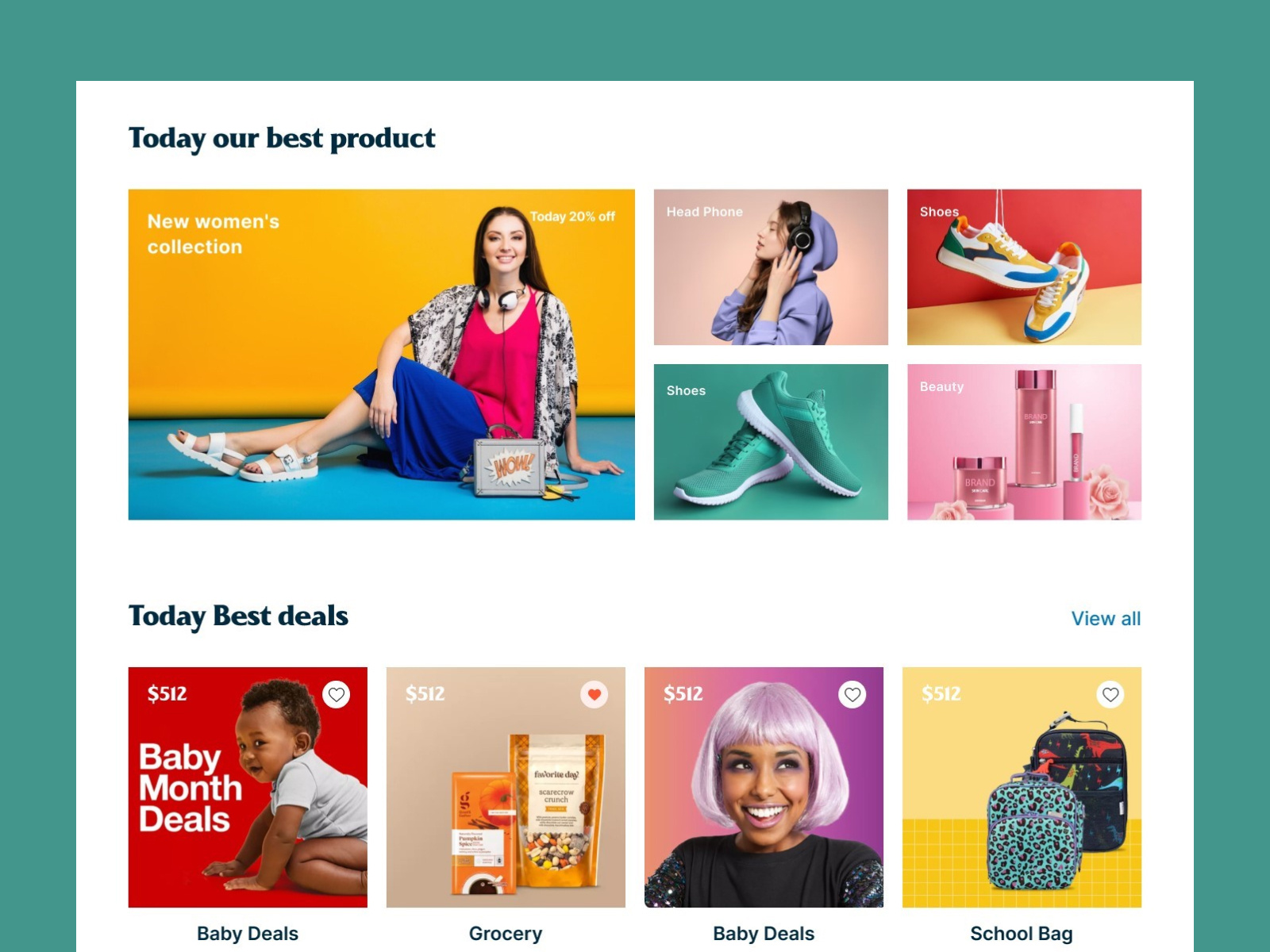 eCommerce Landing Page Design by M. Alauddin Bhuiyan on Dribbble