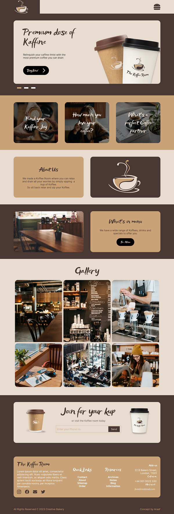Coffee Website Design by Fahad Makhdoomi on Dribbble