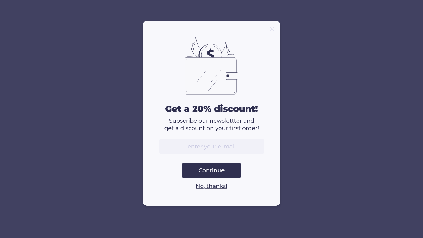 Pop-up Overlay | Daily UI Challenge 016 by Andreia Bastos on Dribbble