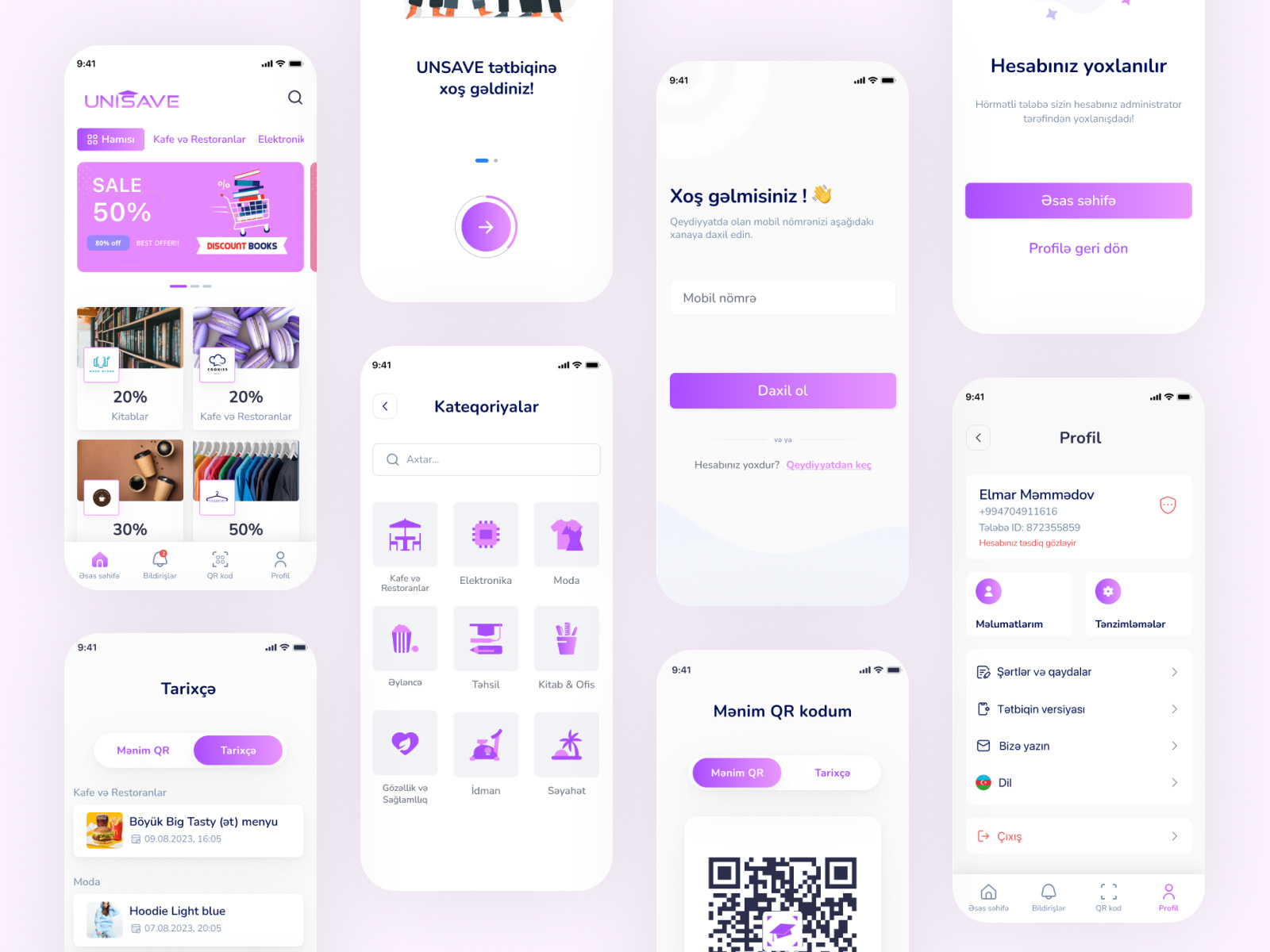 UNİSAVE - Student Discount App by BeeArt8 on Dribbble