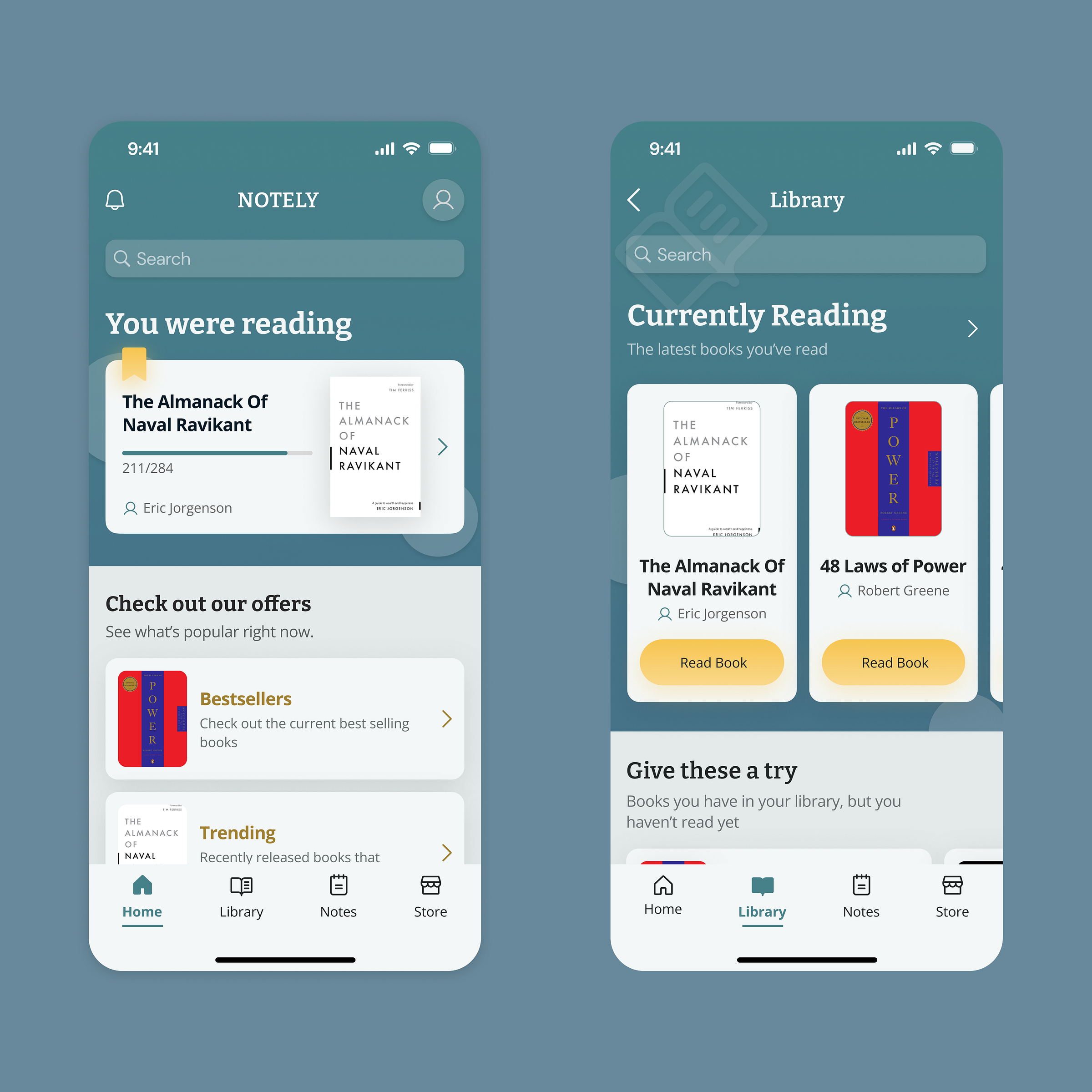 Notely - Book Reading & Taking Notes App by uxkosta on Dribbble